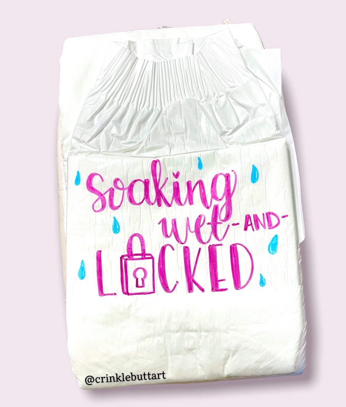 ABDL Adult Baby Diaper, “Soaking Wet and Locked" – CBA