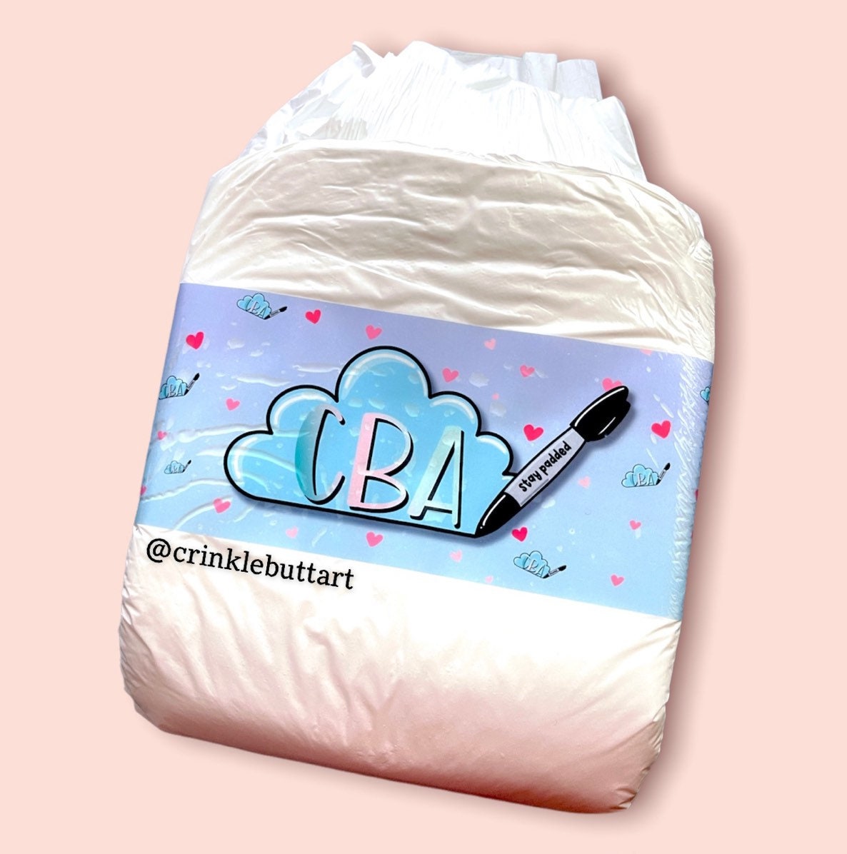 ABDL *CLEAR* Premium Diaper Tapes, "CBA Logo Tape"