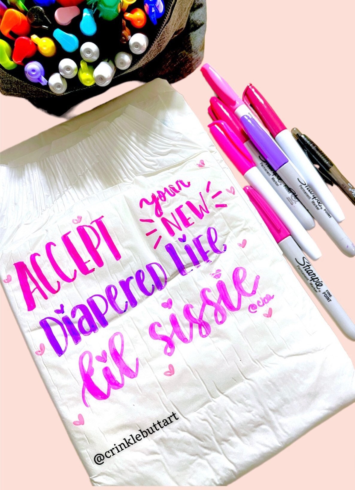 *WHITE DIAPER* -Exposing Andrew Collection- Insert your Name, Choose 1 ...