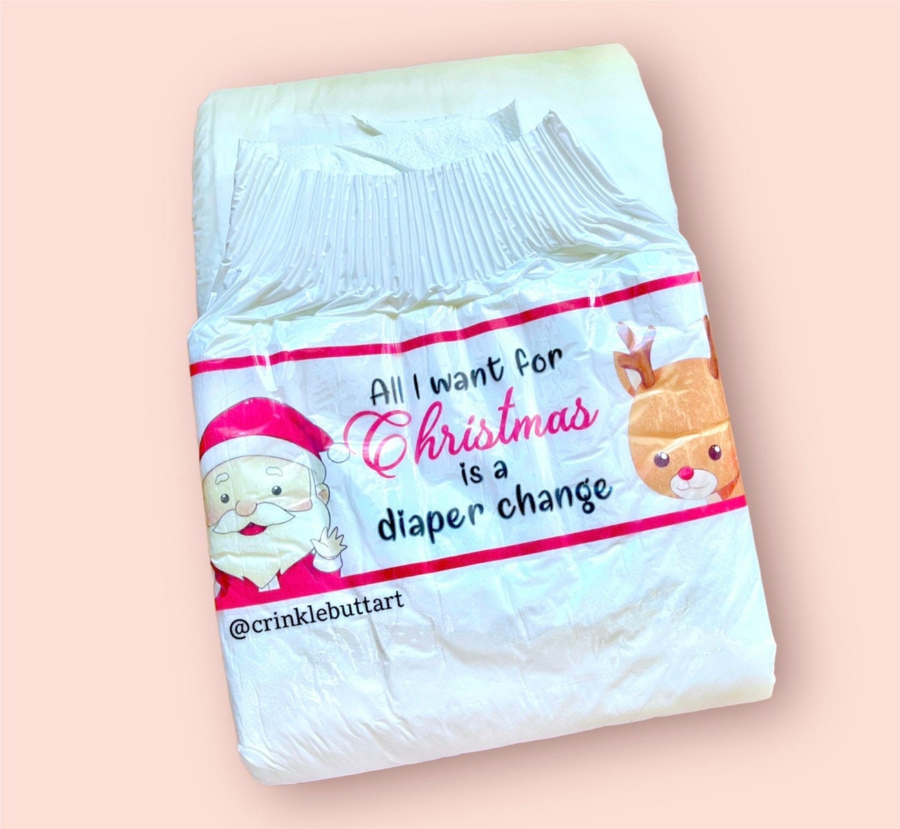 ABDL Christmas Diaper Tape "All I Want For Christmas Is A Diaper Chang ...
