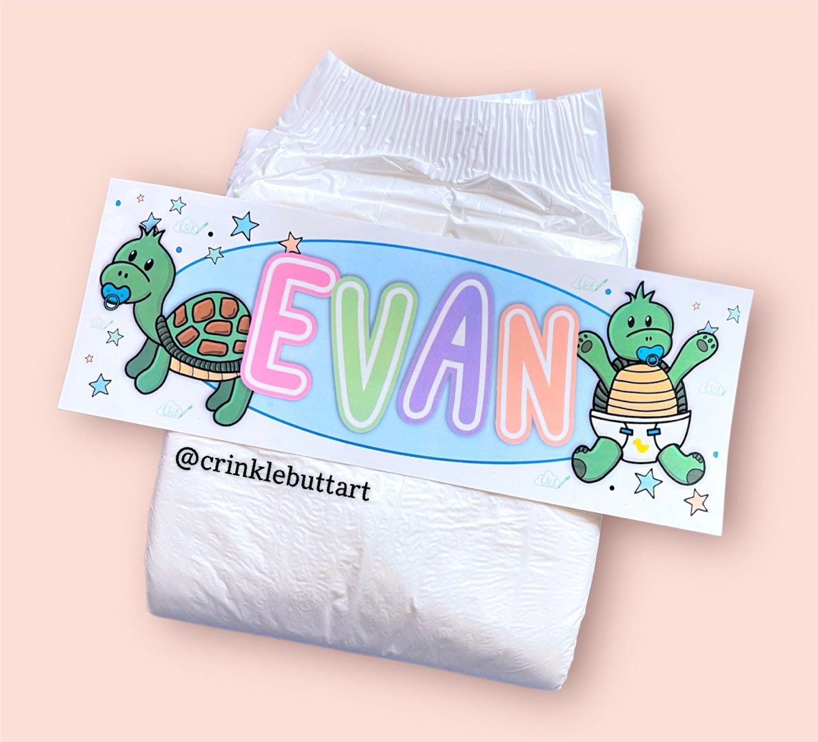 ABDL Premium Diaper Tapes xSet of 10, "Custom Name Tape" – CBA