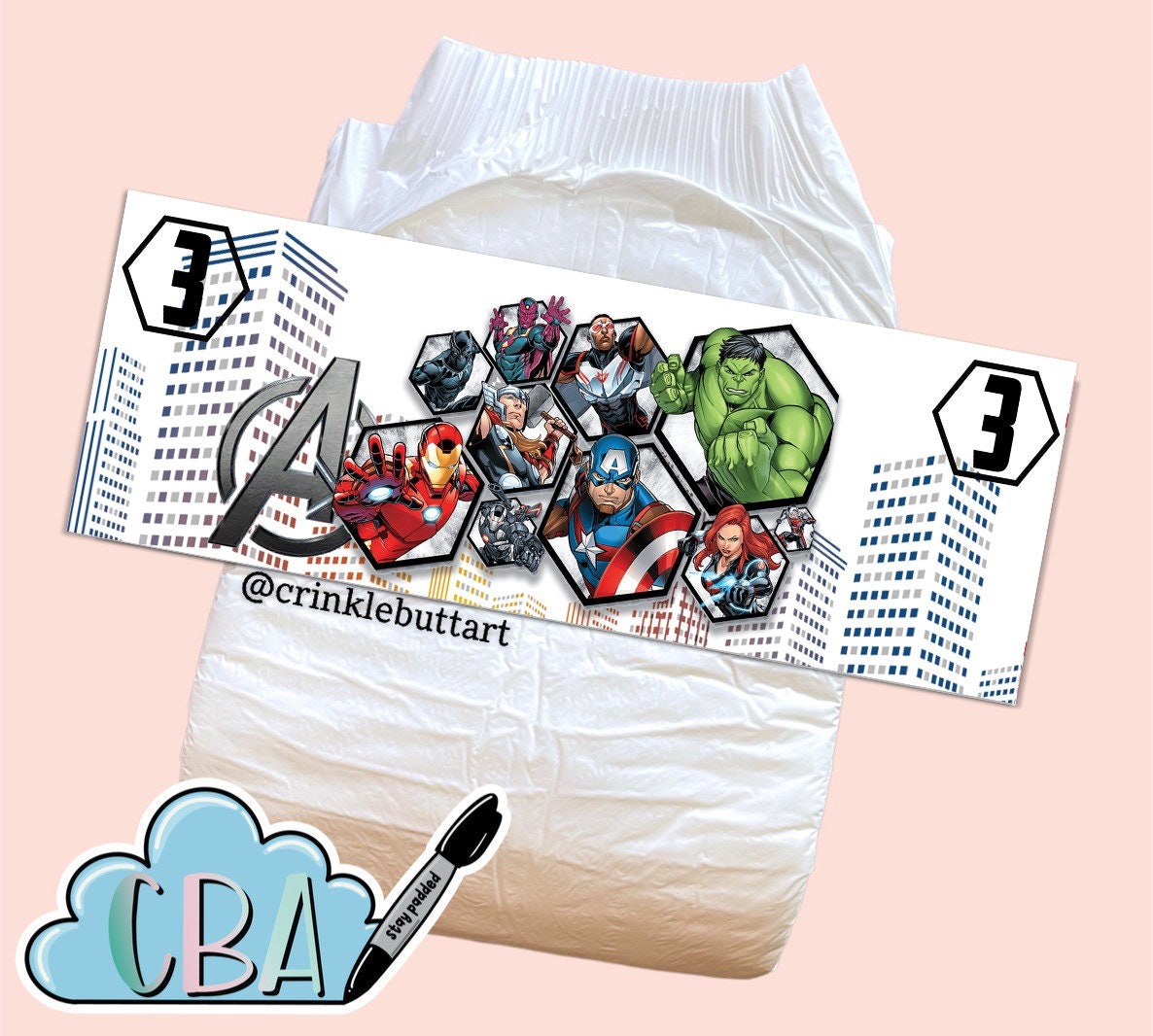 ABDL Clear Premium Diaper Tapes “Heroes” – CBA