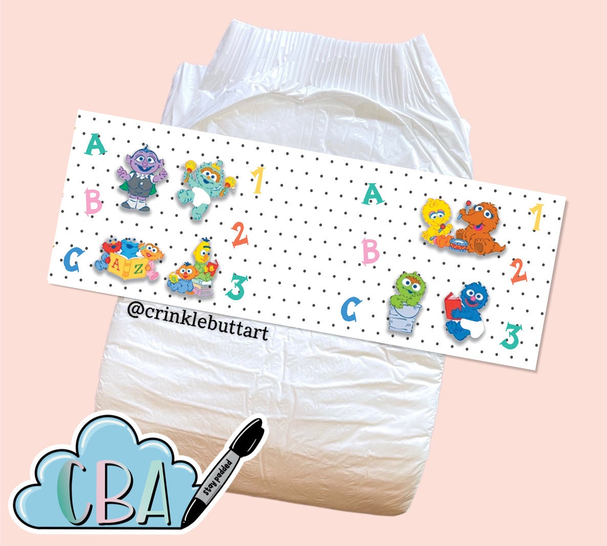 ABDL Clear Premium Diaper Tapes “ABC Babies” – CBA
