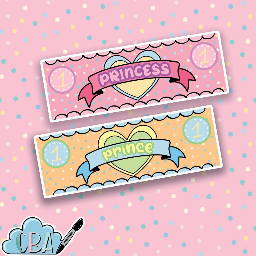 ABDL Premium Diaper Tapes, "Princess Or Prince" – CBA
