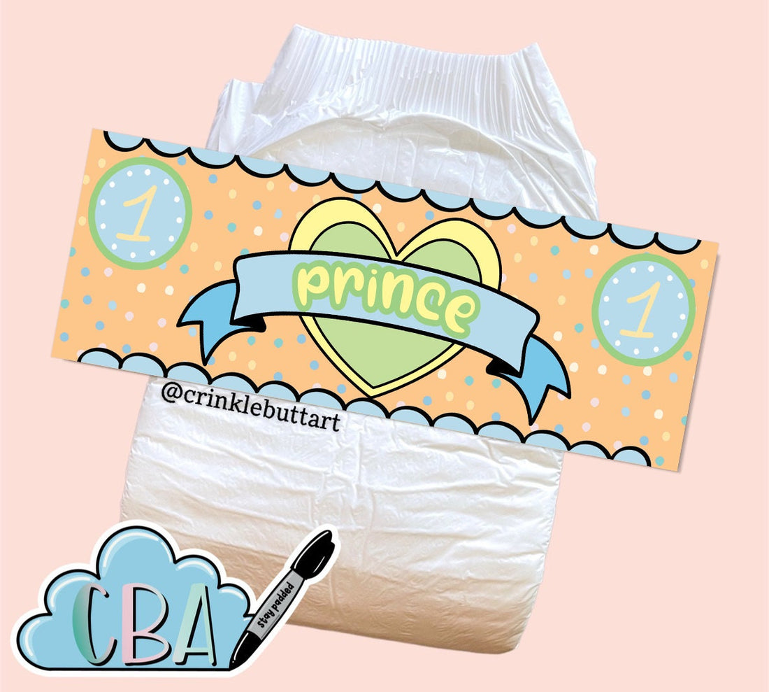 ABDL Premium Diaper Tapes, "Princess Or Prince" – CBA